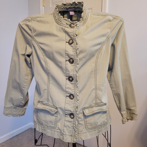Laura Scott | Jackets & Coats | Laura Scott Military Style Olive Jacket ...